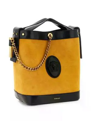 Versace Small Pivot Medusa Cameo Bucket Bag - Yellow
