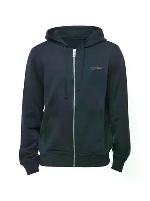 DIESEL® Zip-up Hoodie With Logo Print - Blue