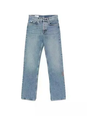Off-White Logo Patch Straight-leg Jeans