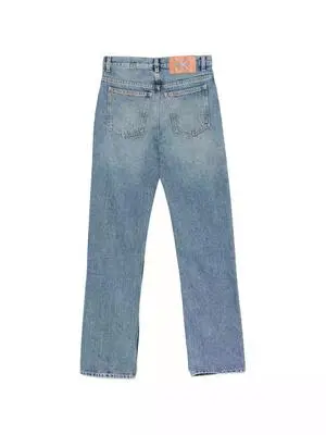 Off-White Logo Patch Straight-leg Jeans