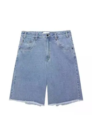 HONOR THE GIFT Frayed-edge Denim Shorts - Blue