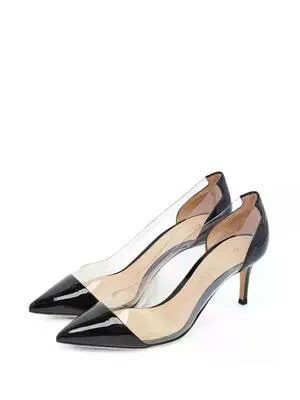 GIANVITO ROSSI Plexi Leather-panel Pumps - Black