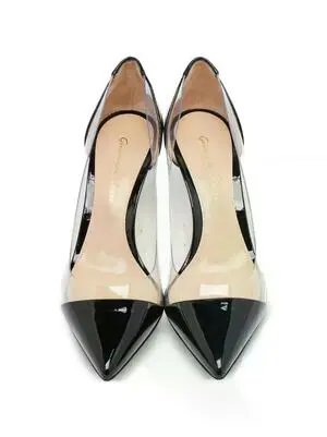 GIANVITO ROSSI Plexi Leather-panel Pumps - Black