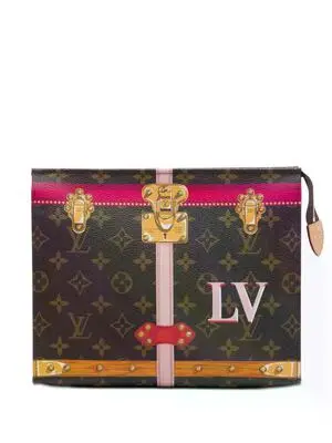 LOUIS VUITTON 2018 Monogram Summer Trunks Toiletry Pouch 26 Clutch Bag - Brown