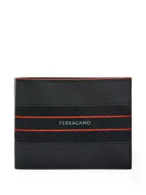 FERRAGAMO Logo-detail Wallet - Black