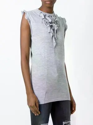 Dsquared2 Sleeveless Ruffled Neck Blouse