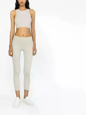 Palm Angels Logo Print Cropped Tank Top
