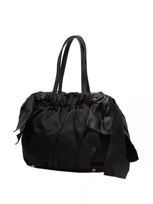 Prada Tessuto Python Print Bow Satchel