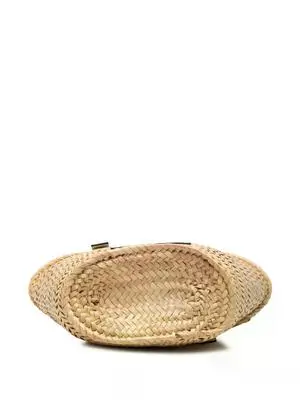 Loewe Small Raffia Anagram Basket Tote Bag