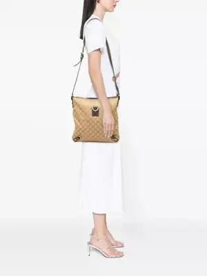 Gucci Abbey D Ring Crossbody Bag In Gg Canvas - Neutrals