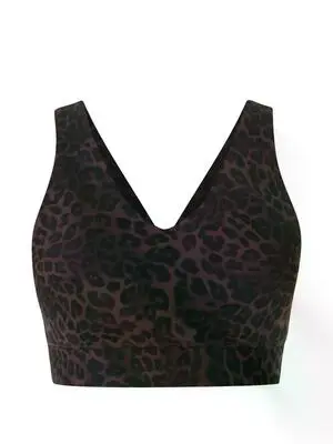 Sweaty Betty Ultimate Studio Yoga Voop Leopard-print Sports Bra - Brown