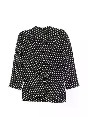 Junya Watanabe Polka-dot Ruched Blouse