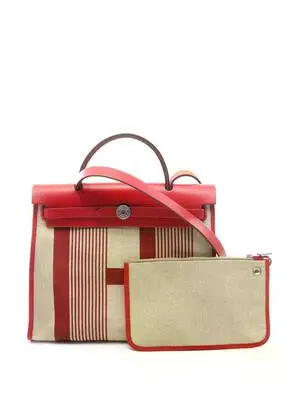 Hermès 2019 Toile H Vibration Herbag Zip 31 Satchel - Neutrals