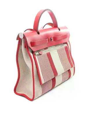 Hermès 2019 Toile H Vibration Herbag Zip 31 Satchel - Neutrals