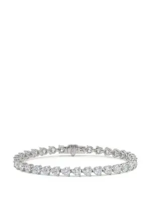 JEWELS AFICIONADO 18k White Gold Diamond Tennis Bracelet - Silver
