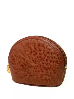 Dior Grained Leather Cd Logo Coin Pouch - Brown