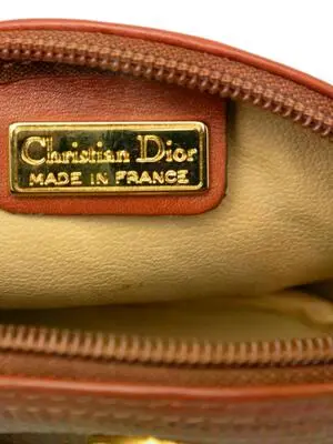 Dior Grained Leather Cd Logo Coin Pouch - Brown