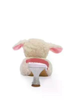 Moschino Teddy-bear Crystal-embellished Mules