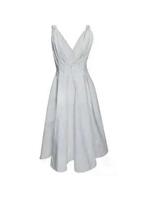 Bottega Veneta V-neck Knotted Midi Dress