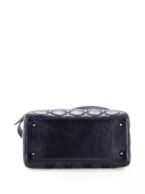 Dior Lady Macrocannage Crinkled Calfskin Satchel