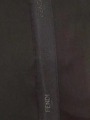 Fendi Jersey Logo Band Flared Trousers