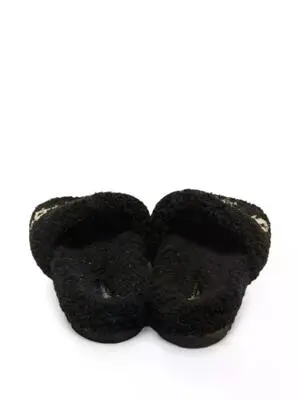 LOUIS VUITTON Paseo Monogram Shearling Slides