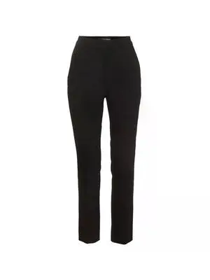 Dolce & Gabbana Canvas Texture Straight-leg Trousers - Black