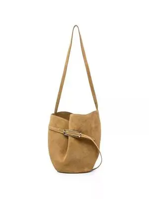 LIFFNER Liffner Belted Suede Bucket Bag Neutrals