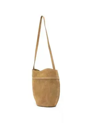 LIFFNER Belted Suede Bucket Bag - Neutrals