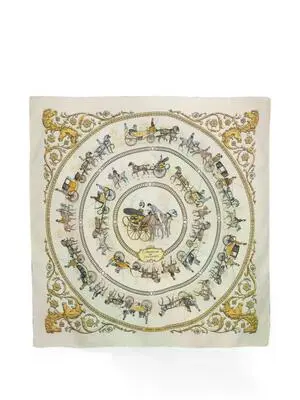 Hermès Equestrian Silk Scarf - Neutrals