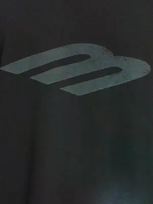 Balenciaga Distressed Logo Print Long Sleeve T-shirt