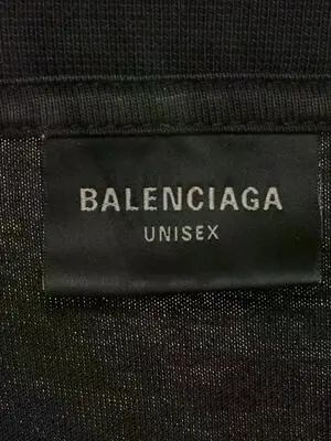 Balenciaga Distressed Logo Print Long Sleeve T-shirt