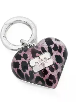 GANNI Heart Shaped Keyring - Silver