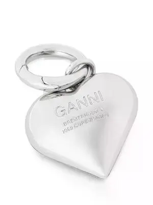 GANNI Leopard-print Keyring