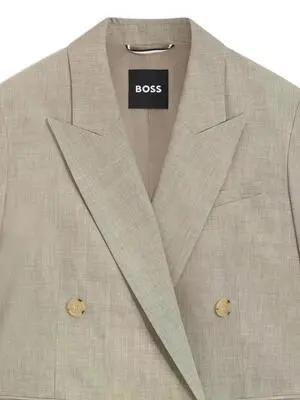 BOSS Double-breasted Wool Blazer With Peak Lapels