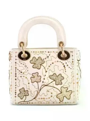 Dior Lady Embroidered Calfskin Mini Satchel - Multicolour