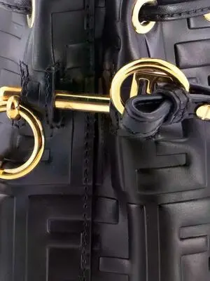 Fendi Mon Tresor Zucca Embossed Leather Mini Bucket Bag