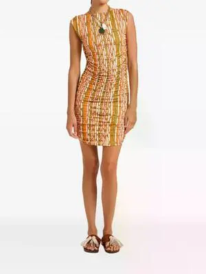 La DoubleJ Smarties Print Fluid Jersey Bandage Mini Dress