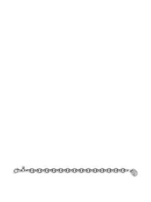 YOJ Tone Curb-link Chain Bracelet With Skull Charm