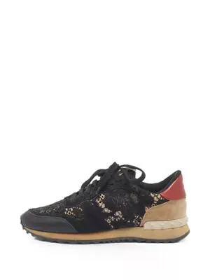 Valentino Garavani Rockrunner Lace-up Sneakers - Black