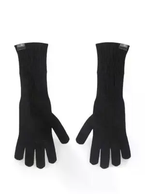 MAISON MARGIELA Ribbed Wool Gloves - Black