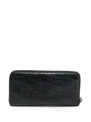 Saint Laurent 2017 Cassandre Leather Wallet - Black