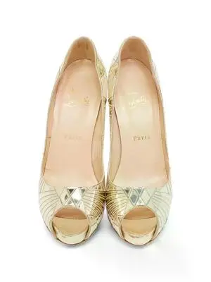 CHRISTIAN LOUBOUTIN Very Galaxy Peep-toe Pumps