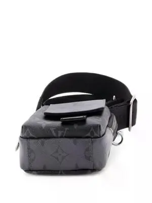 LOUIS VUITTON Double Phone Pouch Nm Reverse Monogram Eclipse Canvas Crossbody Bag