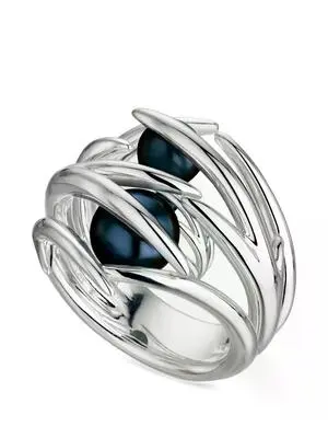 SHAUN LEANE Hooked Pearl Ring - Silver