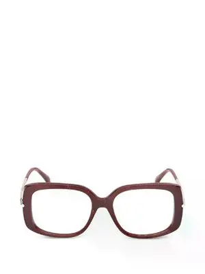 Max Mara Square Frame Eyeglasses - Red