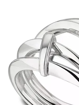 SHAUN LEANE Sabre Deco Twist Ring In Sterling