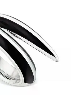 SHAUN LEANE Sabre Deco Crossover Ring In Sterling - Silver