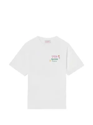 MC2 SAINT BARTH Embroidered Slogan T-shirt - White