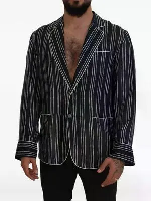 Dolce & Gabbana Striped Silk Pajama Shirt